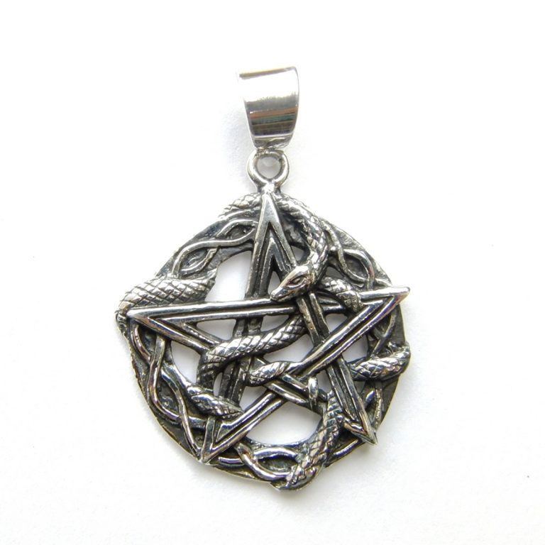 Snake Pentagram Pendant » Silver Jewellery Cavern Wholesale