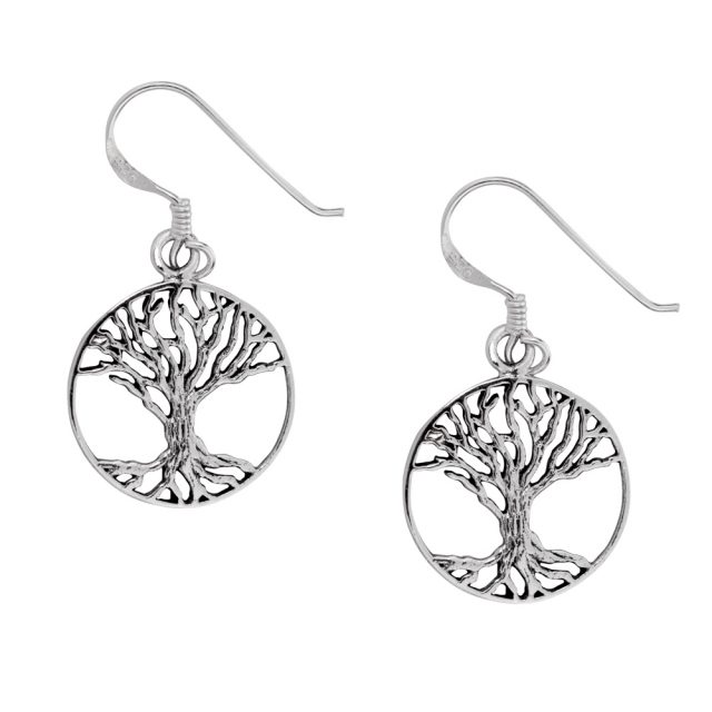 Large Tree Of Life Earrings » Silver Jewellery Cavern Wholesale