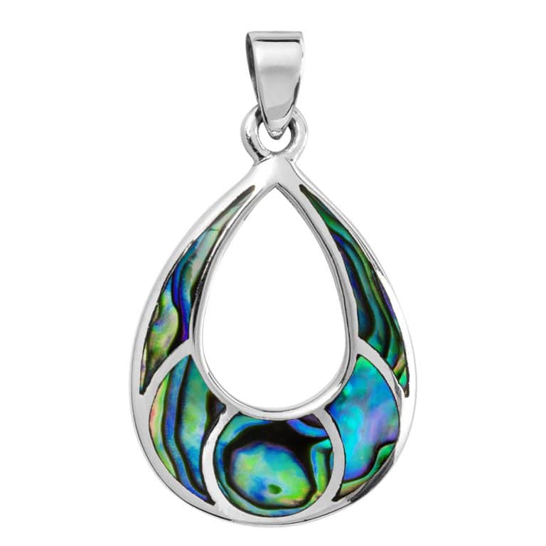 Abalone Shell Large Pendant - Silver Jewellery Cavern
