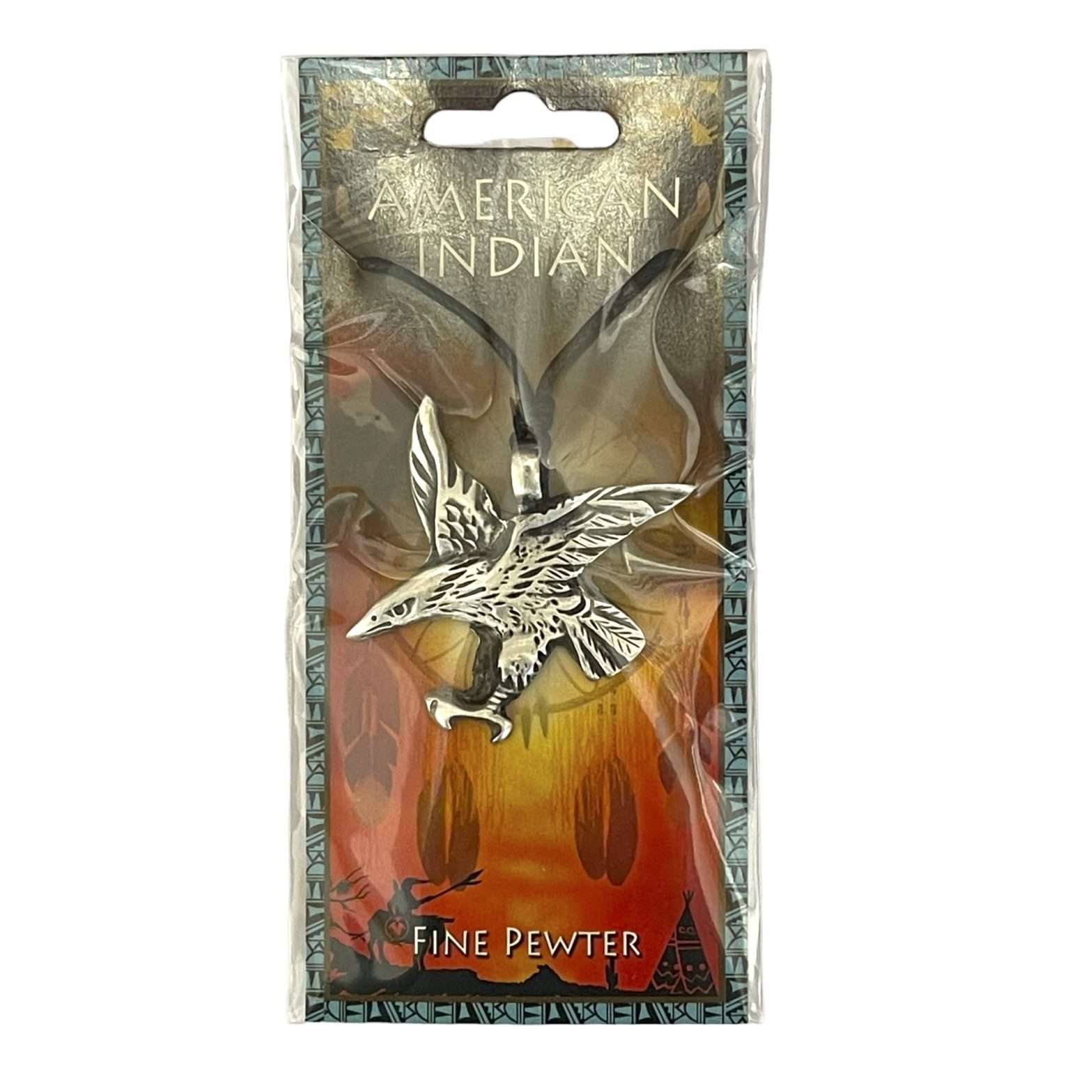 Pewter Eagle Necklace - Silver Jewellery Cavern