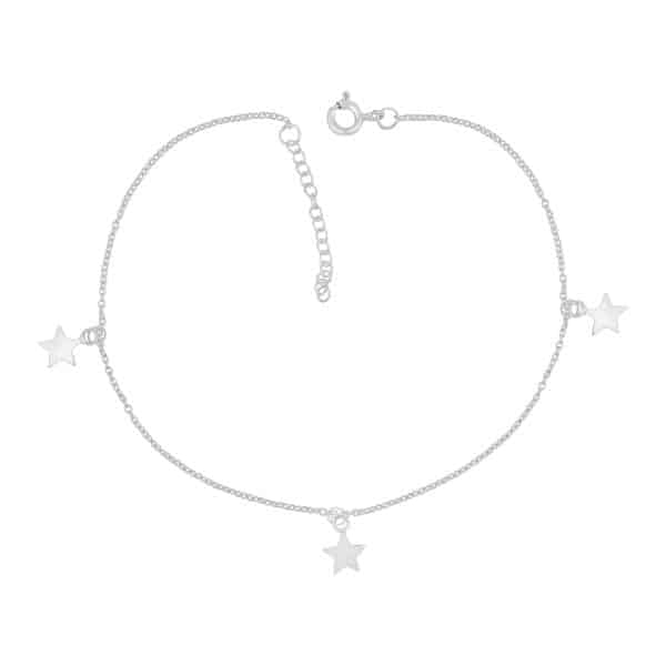 Triple Star Anklet - Silver Jewellery Cavern Wholesale